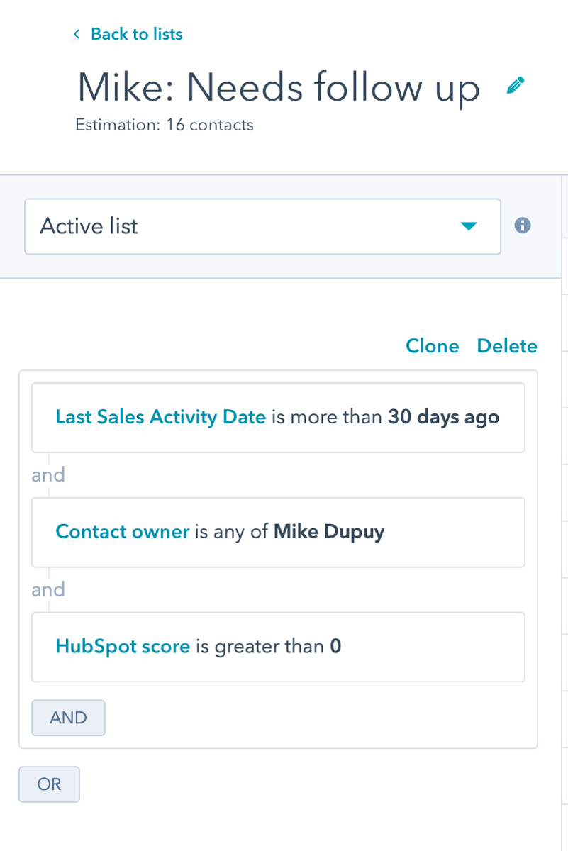 How to segment your database using active lists in HubSpot